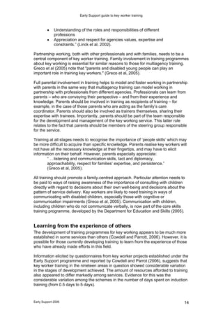 Early Support Guide To Key Worker Training[1] | PDF