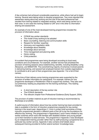 Early Support Guide To Key Worker Training[1] | PDF