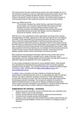 Early Support Guide To Key Worker Training[1] | PDF