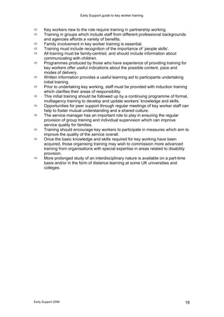 Early Support Guide To Key Worker Training[1] | PDF