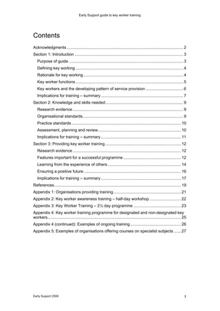 Early Support Guide To Key Worker Training[1] | PDF