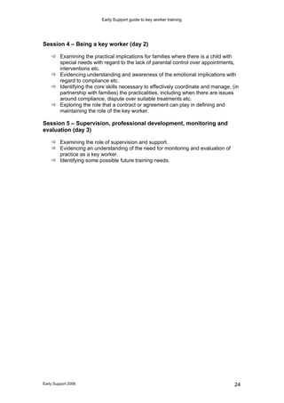 Early Support Guide To Key Worker Training[1] | PDF