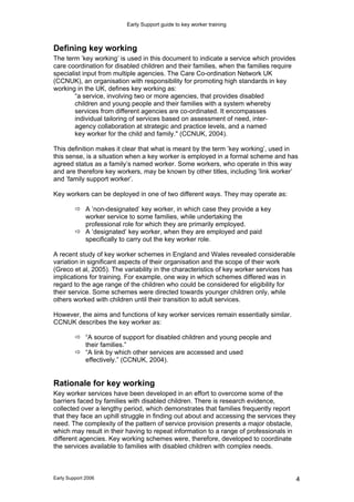 Early Support Guide To Key Worker Training[1] | PDF