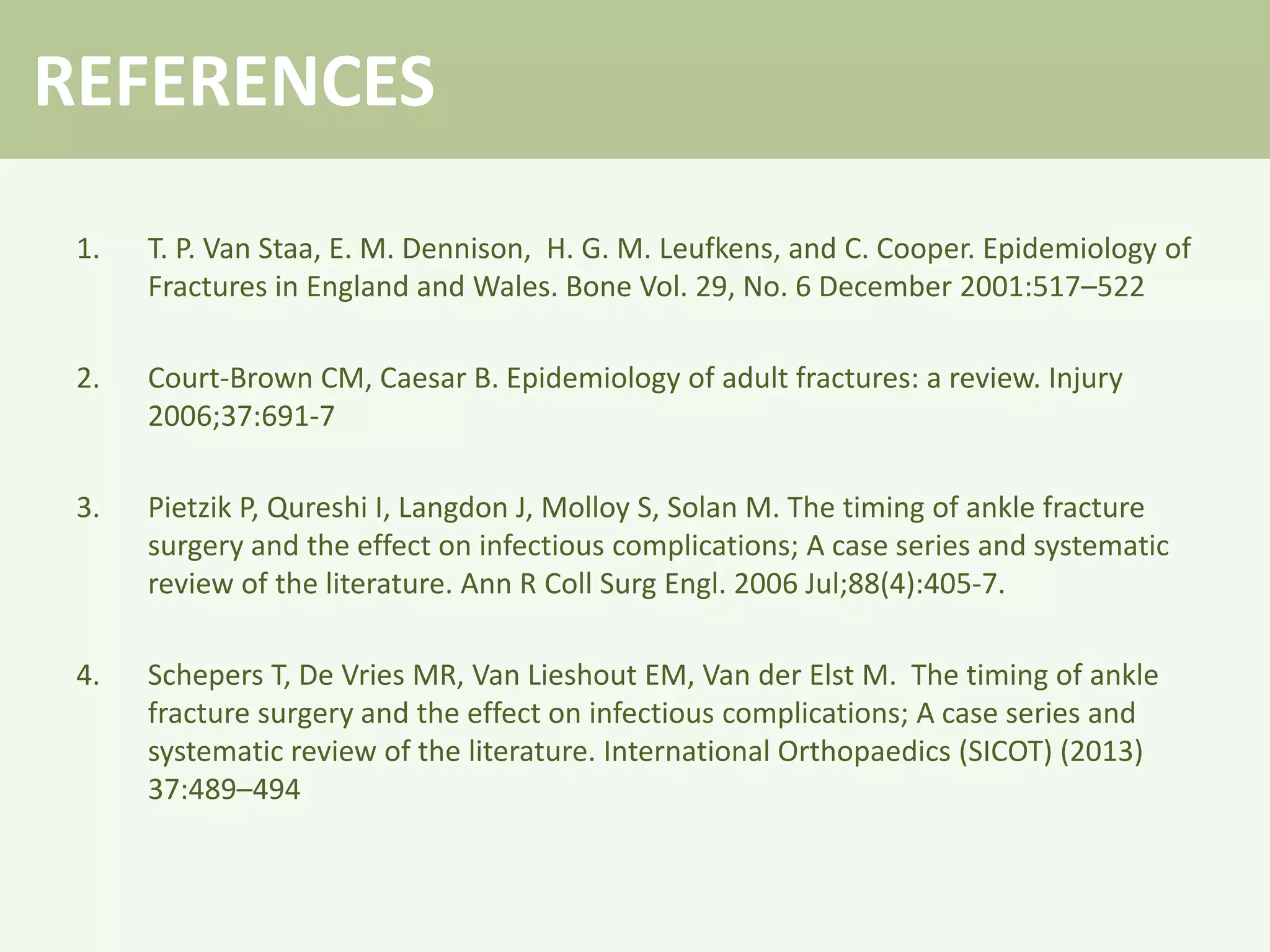 Early surgical stablisation pathway for isolated unstable ankle | PPT