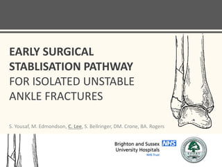 Early surgical stablisation pathway for isolated unstable ankle | PPT