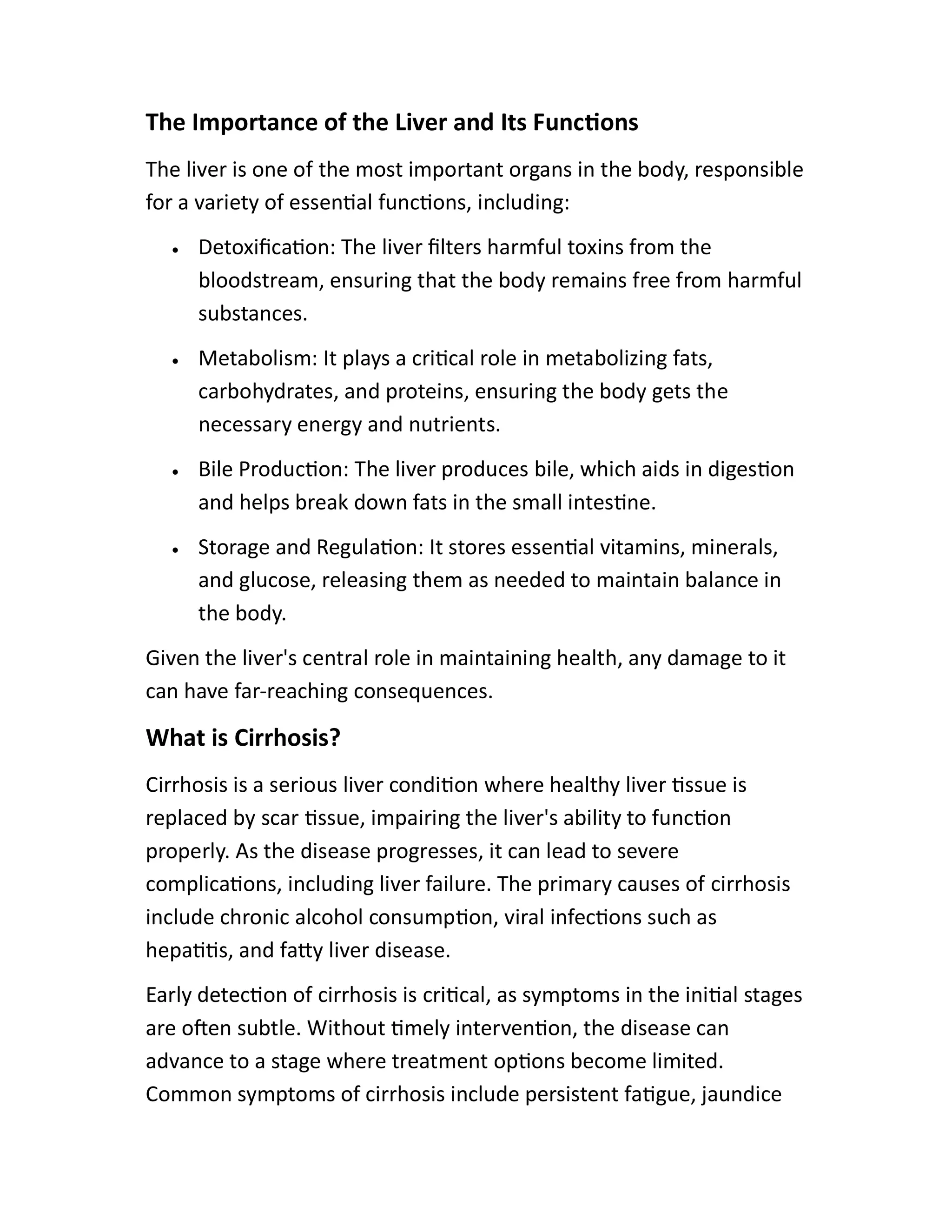 Early Symptoms Of Liver Damage Aswin Krishna | PDF