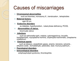 Early trimester miscarriages | PPTX