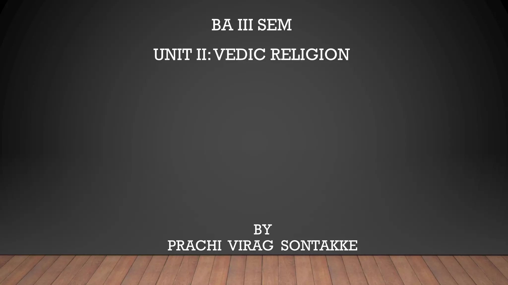 Early vedic religion | PDF