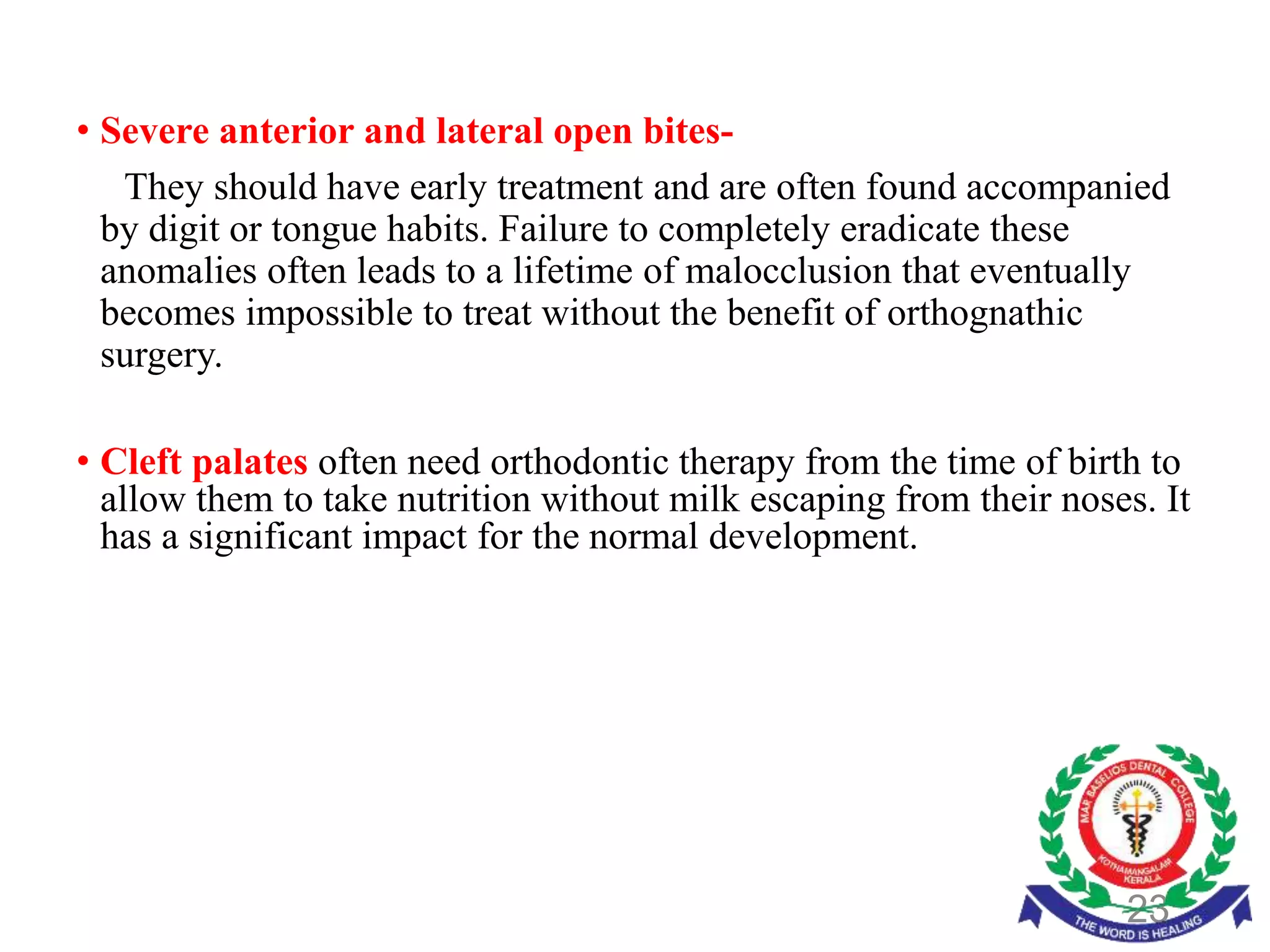 EARLY VERSUS LATE ORTHODONTIC TREATMENT.pptx