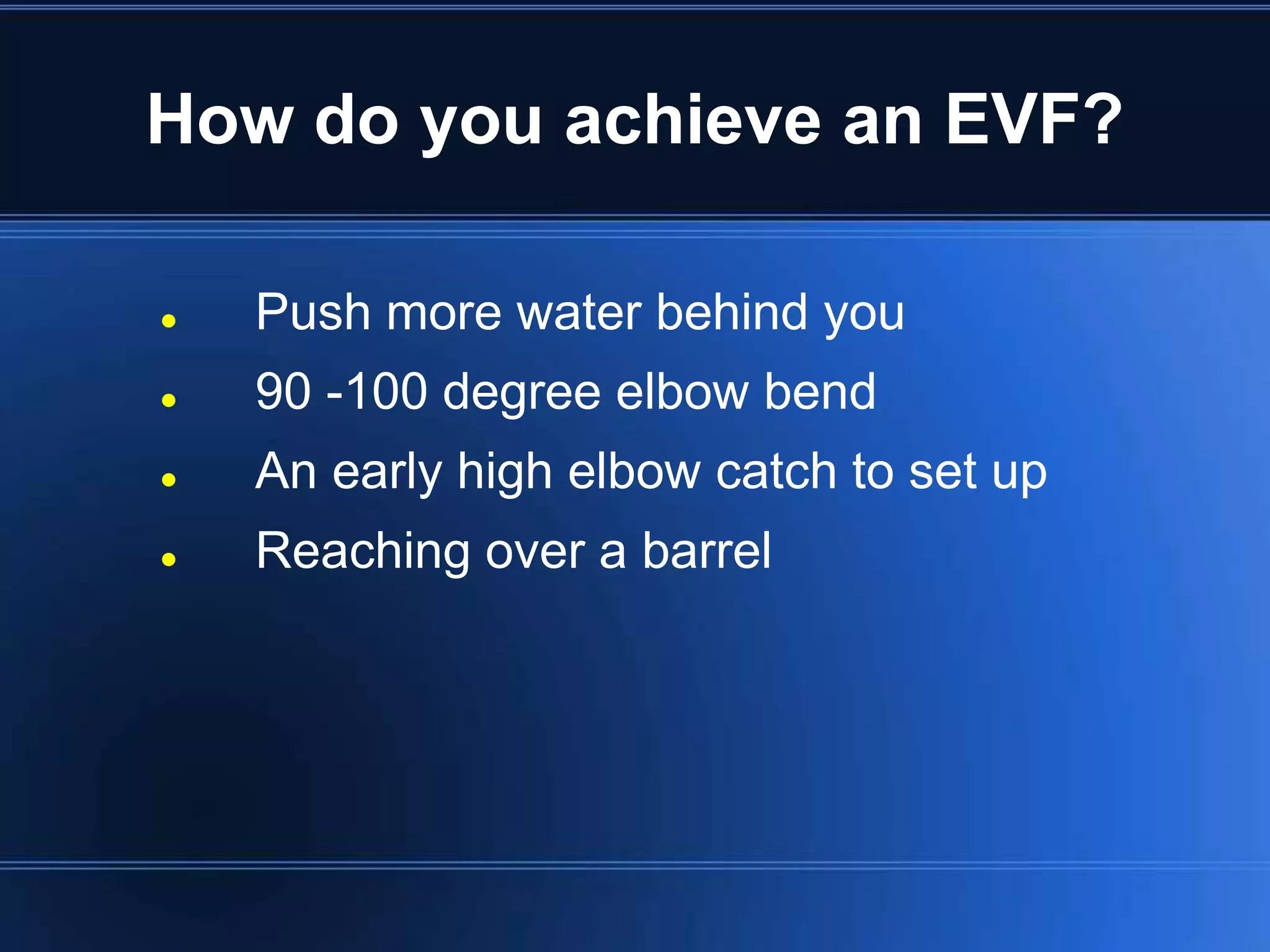Early vertical forearm and swolf technique | PPT