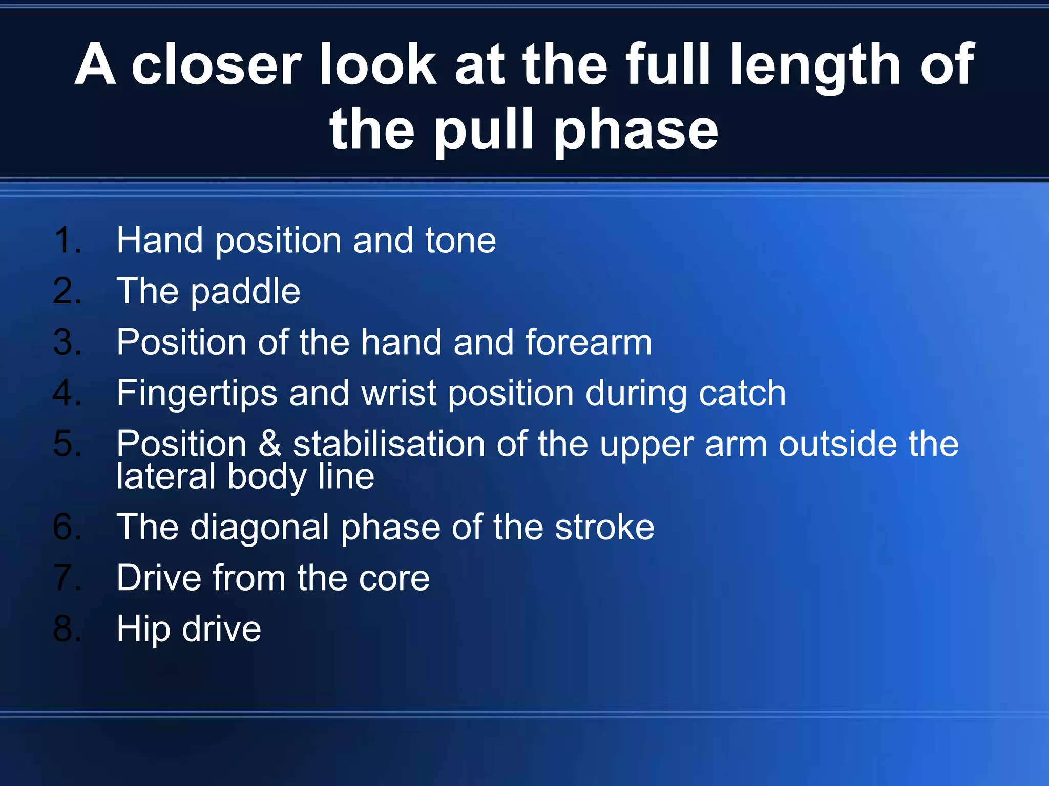 Early vertical forearm and swolf technique | PPT