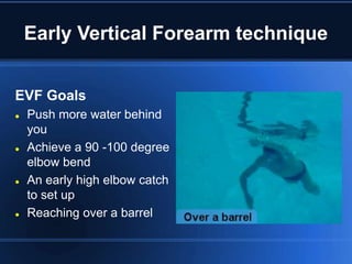 Early vertical forearm and swolf technique | PPT