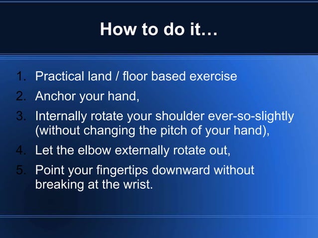 Early vertical forearm and swolf technique | PPT