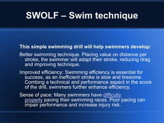 Early vertical forearm and swolf technique | PPT