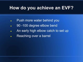 Early vertical forearm and swolf technique | PPT