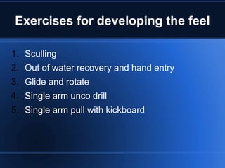 Early vertical forearm and swolf technique | PPT