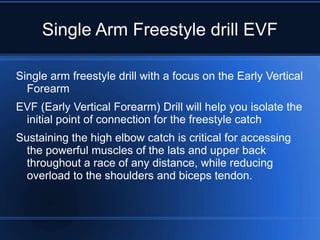 Early vertical forearm and swolf technique | PPT