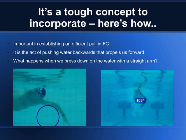 Early vertical forearm and swolf technique | PPT