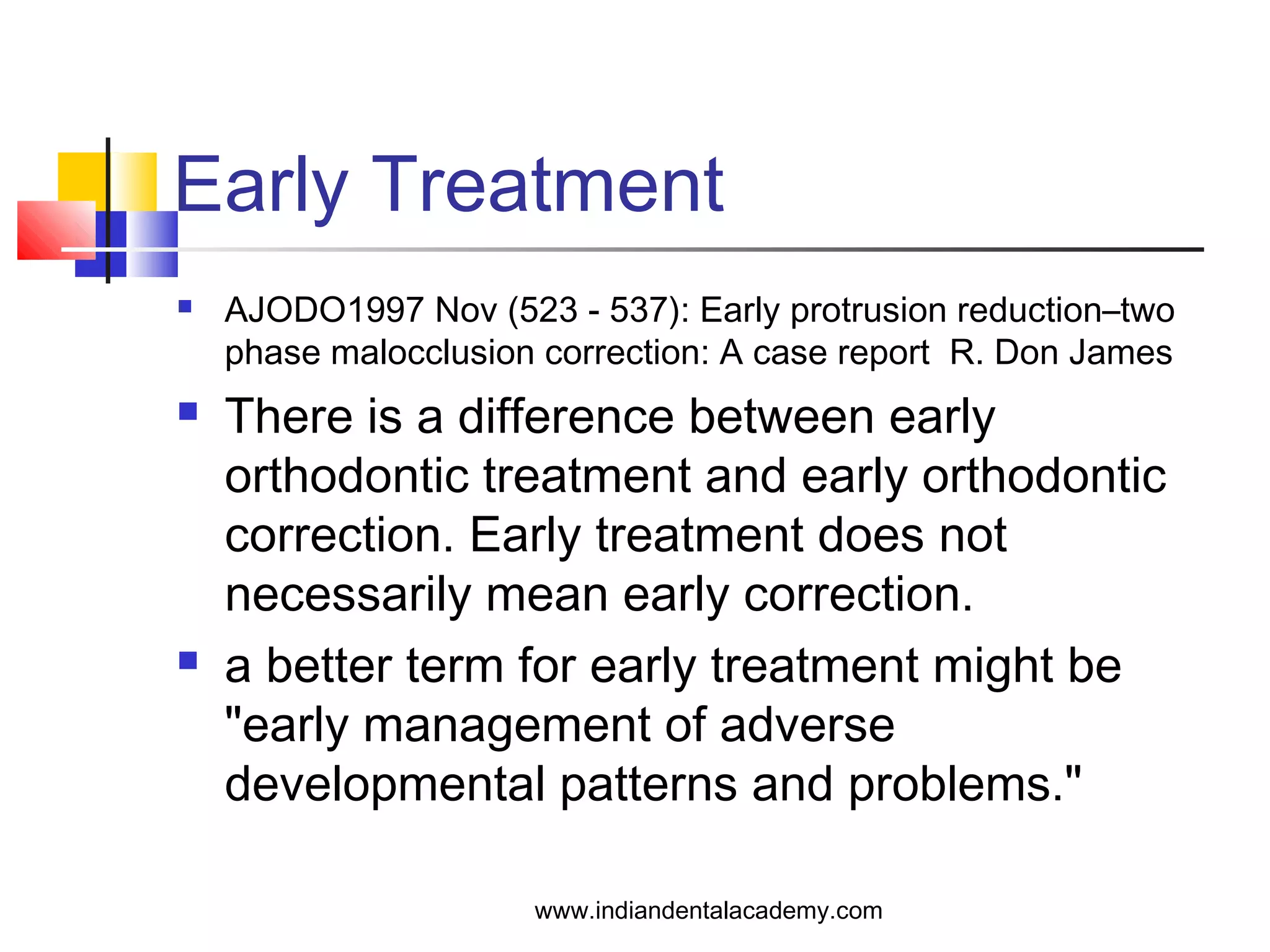 Early vs late treatment. | PPT
