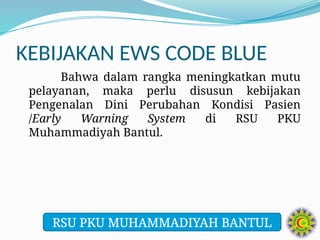 EARLY WARNING SCORE & PENGISIAN LEMBAR EWS mas farid.pptx