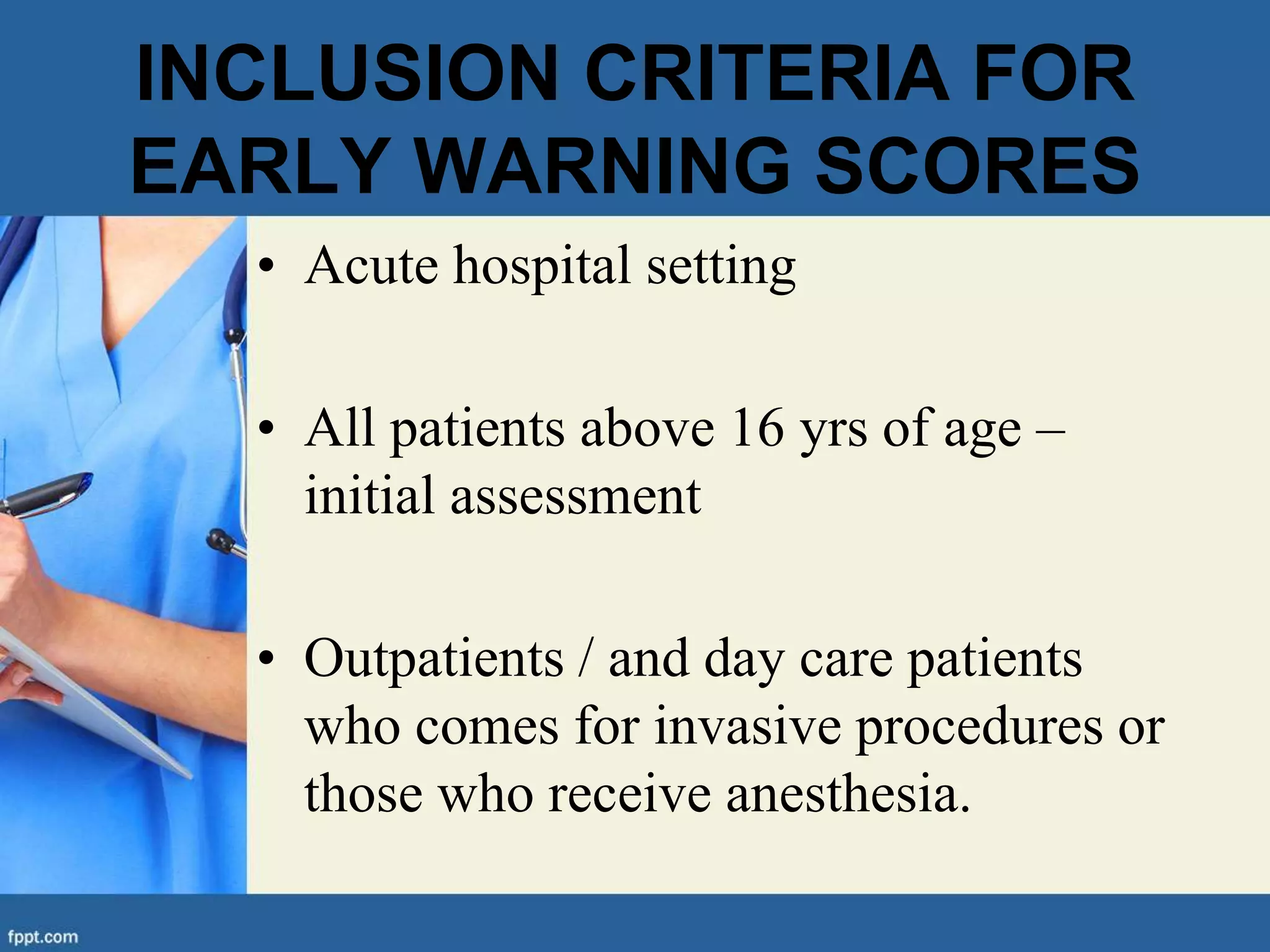 Early warning scores | PPTX