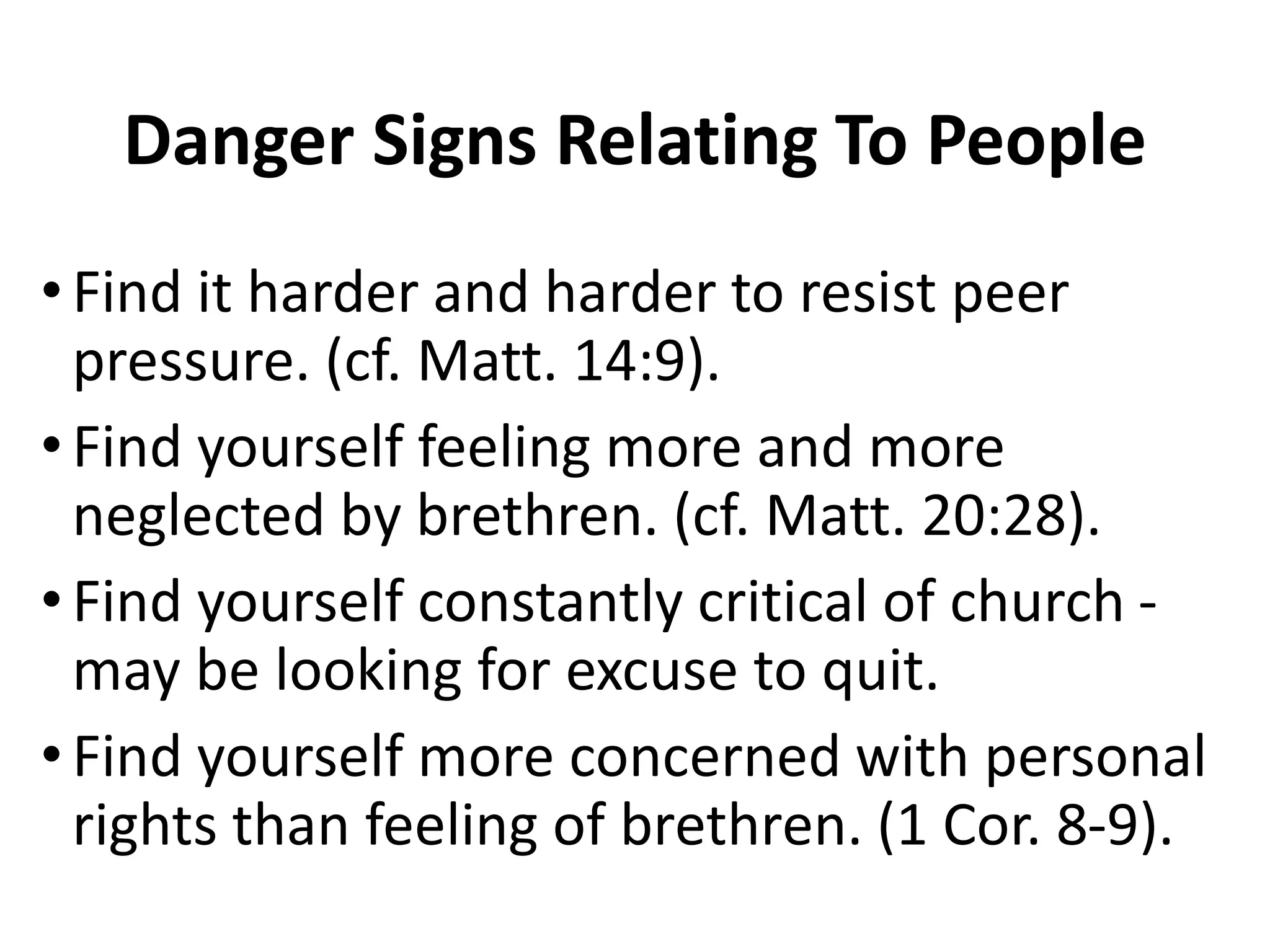 Early warning signs of spiritual cancer | PPT