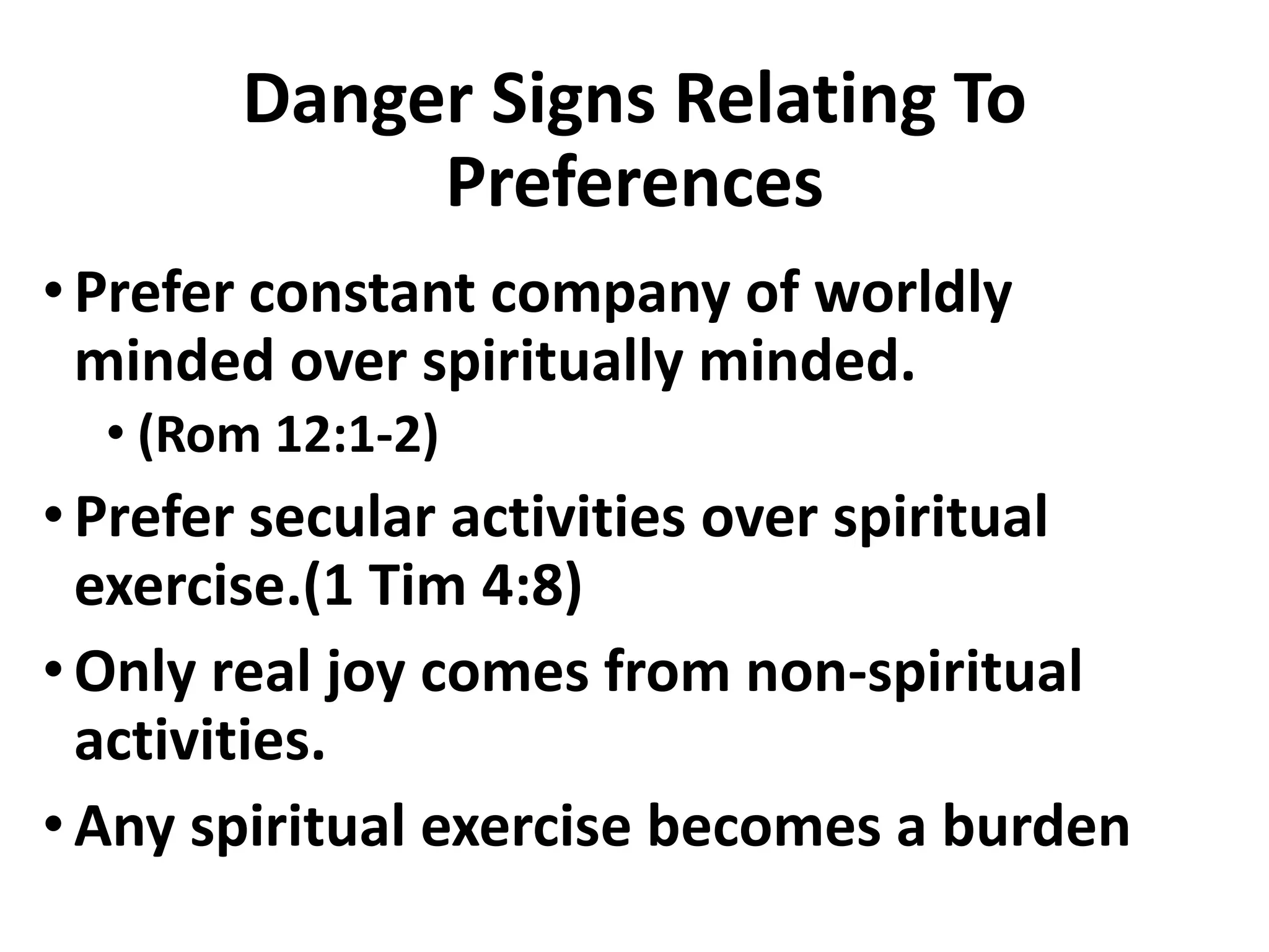 Early warning signs of spiritual cancer | PPT