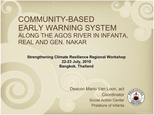 Community-based early warning system | PPT