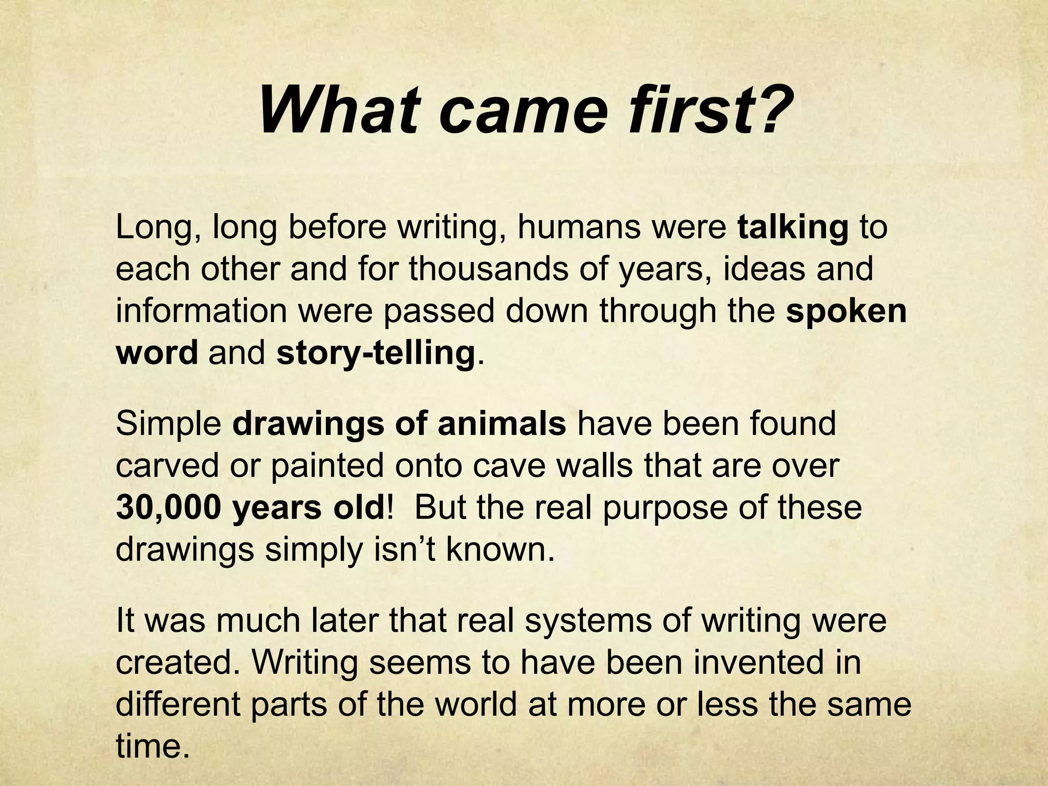 The history of writing | PPTX