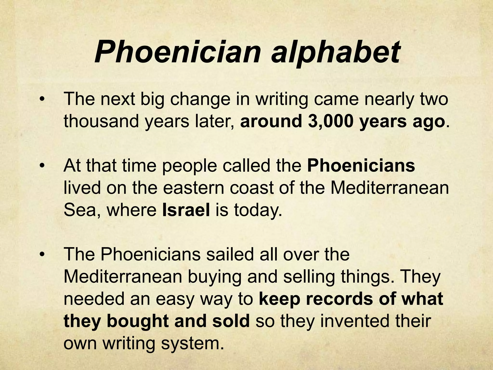 The history of writing | PPTX