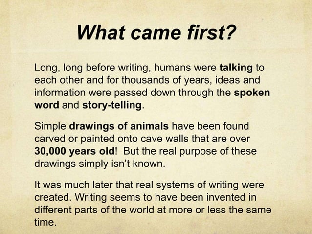 The history of writing | PPTX