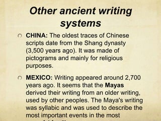 The history of writing | PPTX