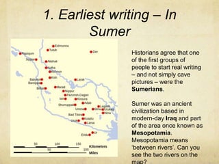 The history of writing | PPTX
