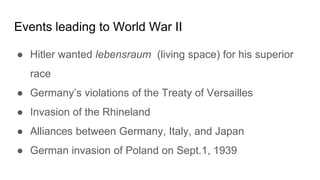 Early WW II presentation | PPTX