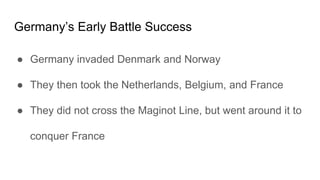 Early WW II presentation | PPTX