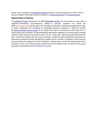 Early years of andre geim | DOCX