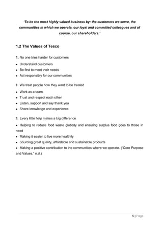 Tesco doc | PDF