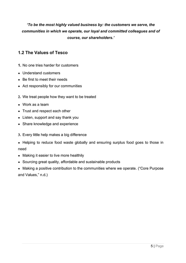 Tesco doc | PDF | Retail Industry | Industries