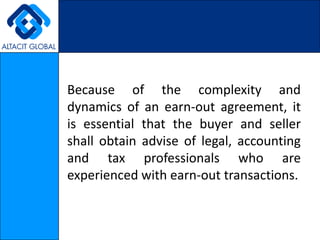 Earn out agreements | PPT