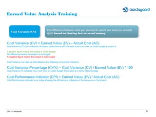 Earned value analysis training | PPT