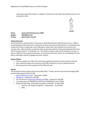 Earned Media Process and Case Study | PDF