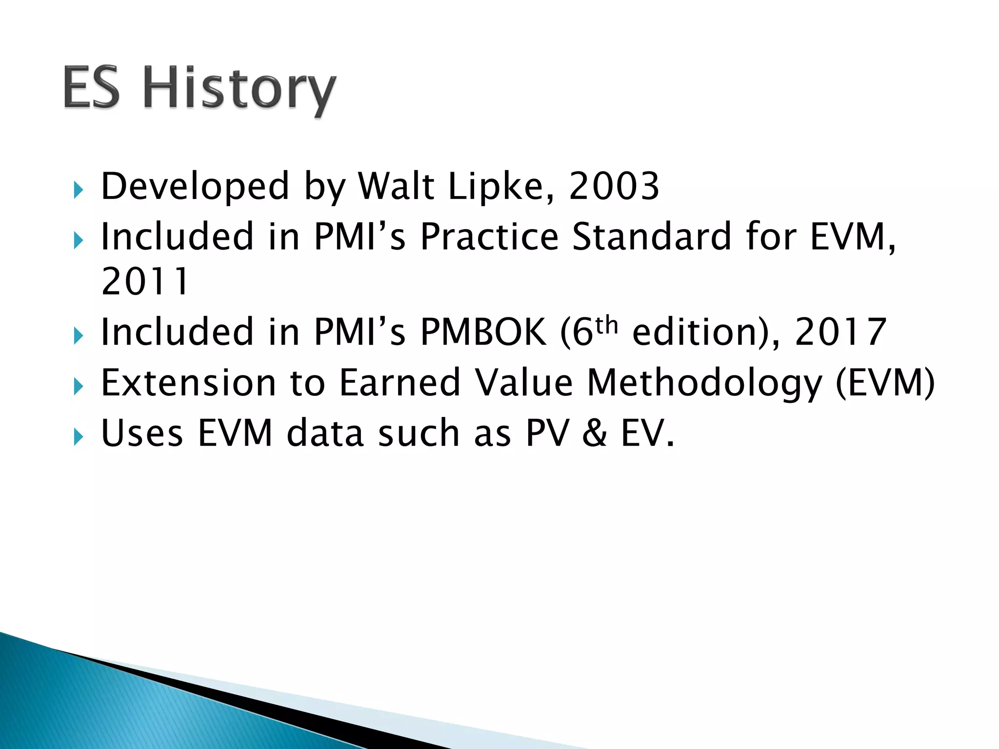 Earned schedule - concept and technique | PPT