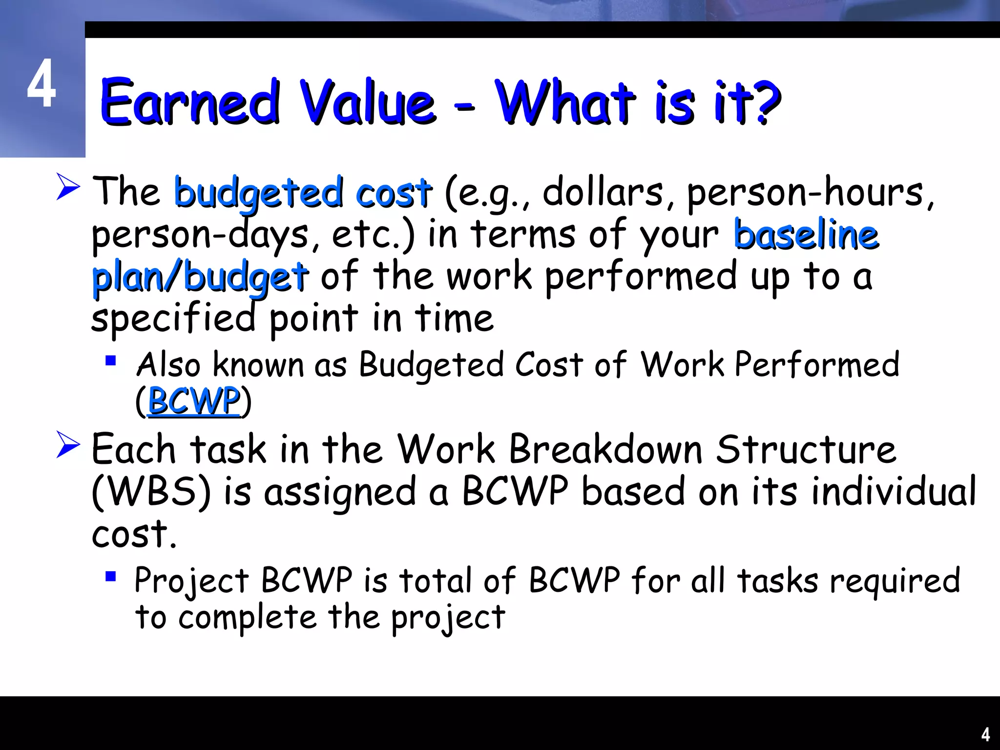 Earned value | PPT