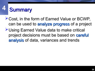 Project Earned Value Management and principles | PPT