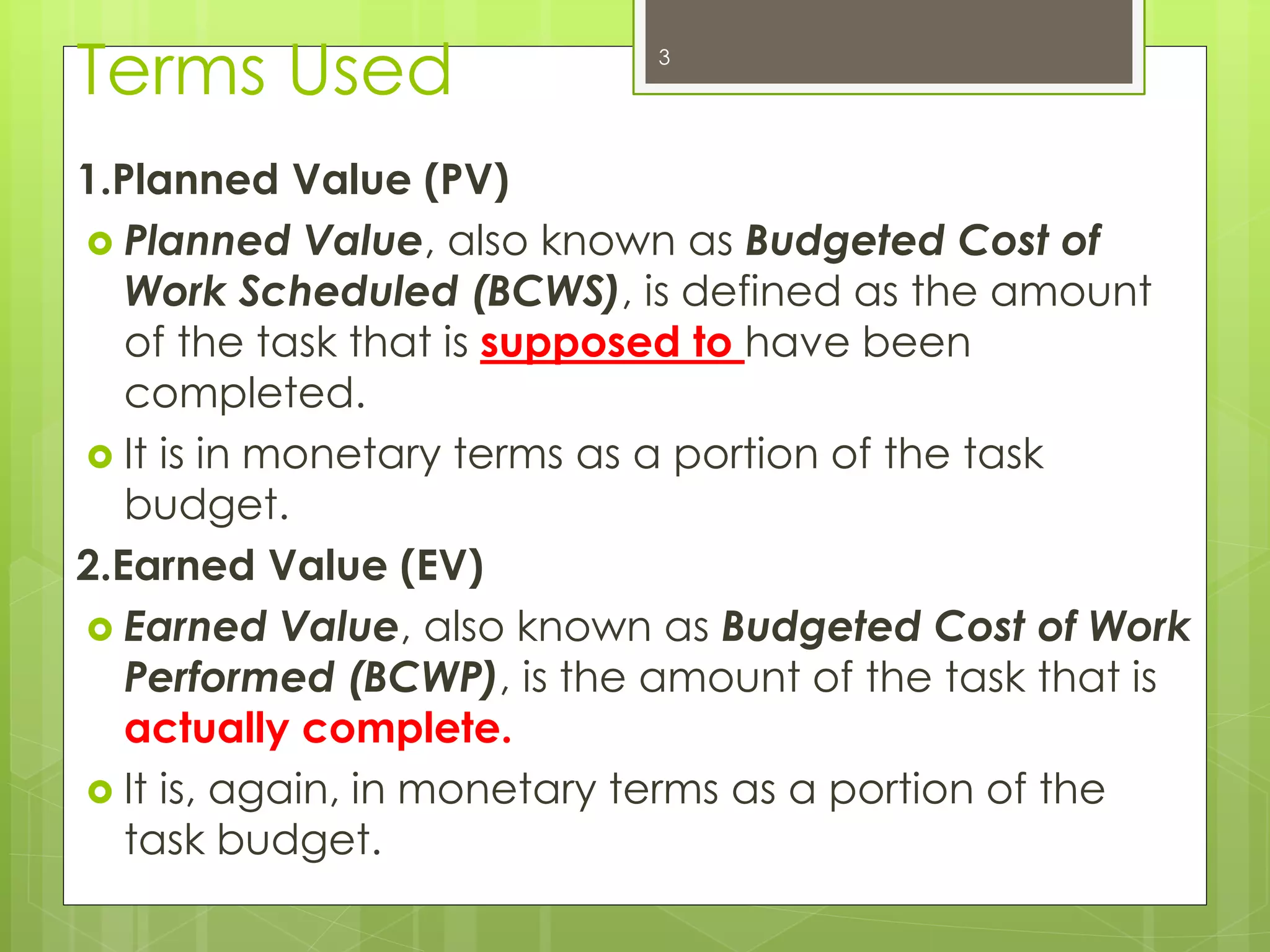 Earned value analysis | PDF