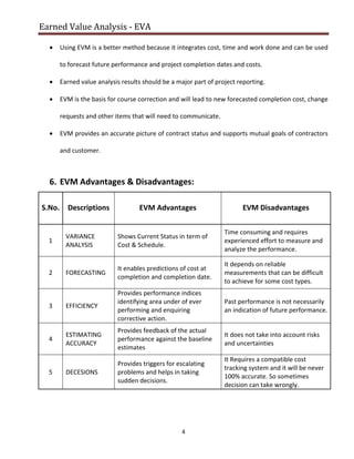 Earned Value Analysis - EVA | PDF