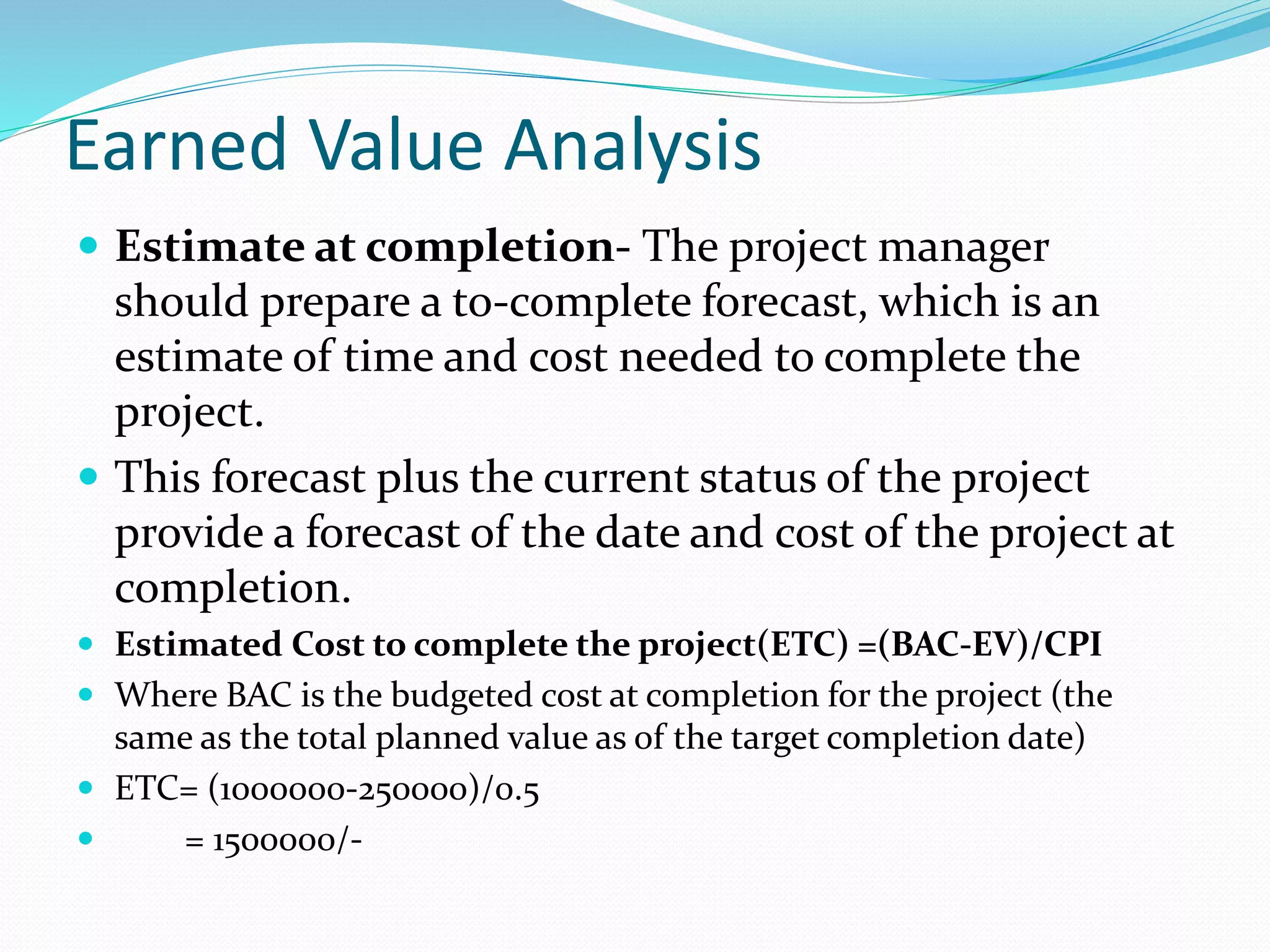 Earned value analysis (1) | PPTX