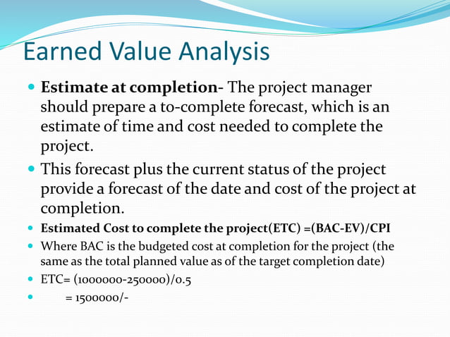 Earned value analysis (1) | PPT