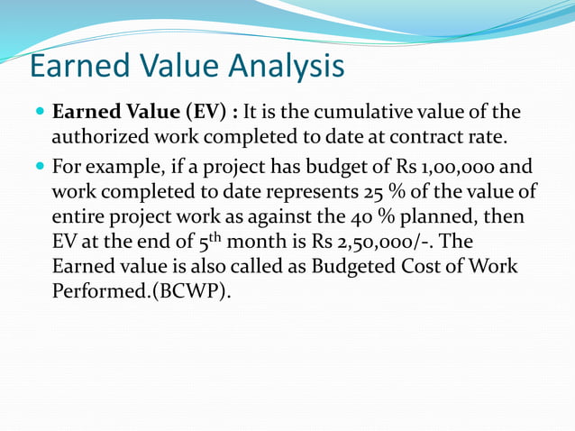 Earned value analysis (1) | PPT