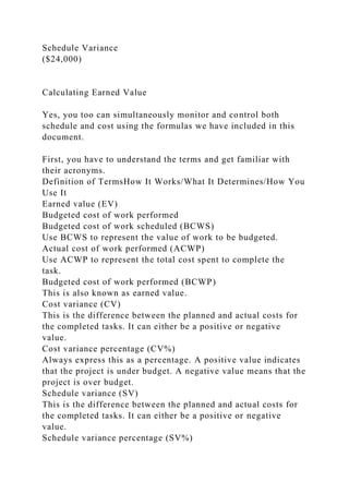 Earned Value AnalysisTracking Project ProgressWh.docx